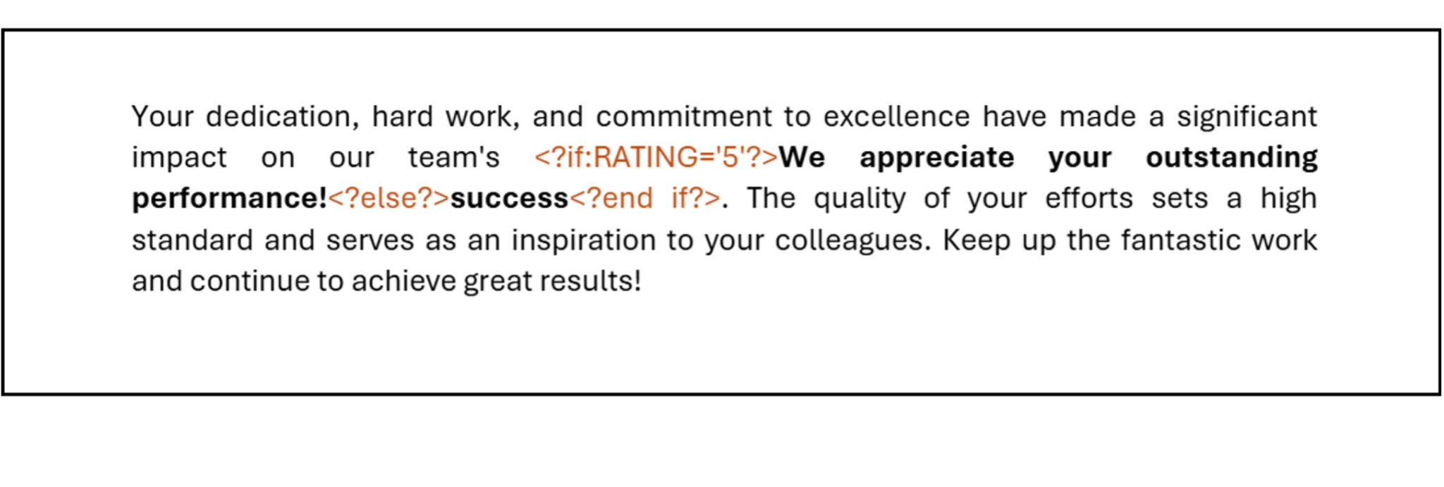 Solution on Preventing Text from Shifting to the Next Line in RTF While Using Conditional Region ...
